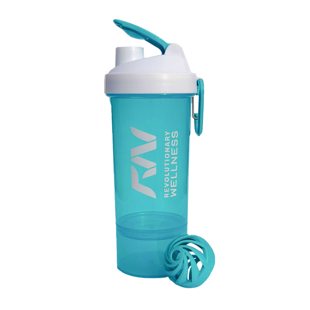 Blue Colour Protein Shaker Bottle With Storage Compartment